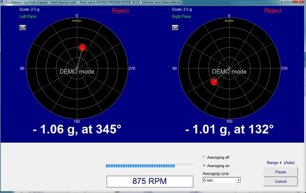 Dynamic balancing software for all balancing machines